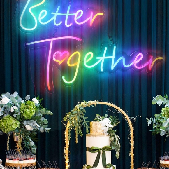 Aclorol | Party Supplies | Large Better Together Neon Sign For Wall ...